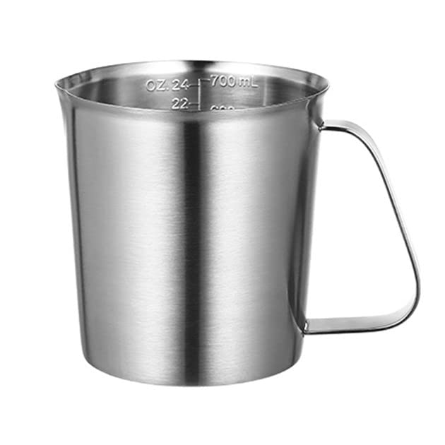 Amazon｜Desirable 計量カップ ステンレス304 目盛り付き 耐熱 量杯 500~2000ml 大容量 泡立てカップ スケール コーヒー エスプレッソ ミルクティー 業務用 ...