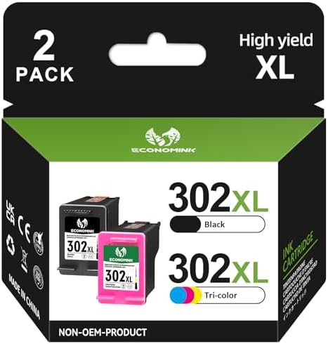 302 Ink Cartridges Black and Colour High Yield Replacement for HP 302XL ...