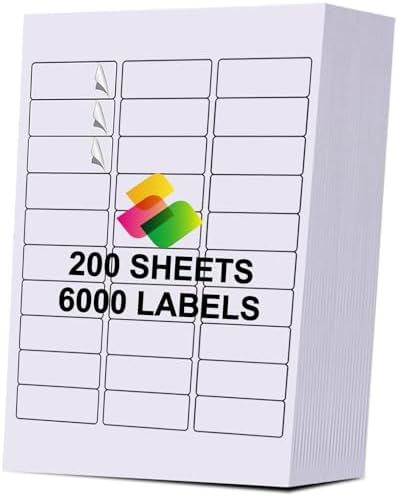 Amazon.com : Mailing Address Labels,Laser & Inkjet Printers,6000 Labels ...