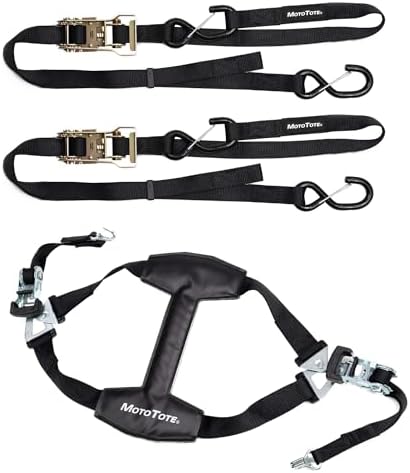 Amazon.com: MotoTote Deluxe Motorcycle Tie Down Bundle for Motorcycles ...