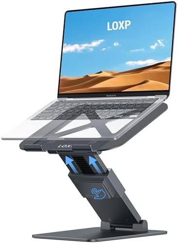 Amazon.com: Amazon Basics Sturdy and Portable Ergonomic Laptop Stand ...
