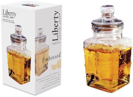 Amazon.com: Grant Howard Clear Etched Glass Juice Jar 150-Ounce : Home ...