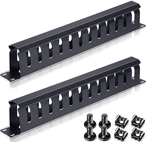 Amazon.com: 4 Packs 1U Rack Cable Management Sleeves Horizontal Rack ...