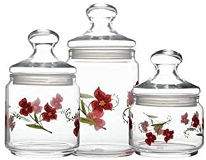 LUMINARC Anthia Pot Club, Set of 3Pc. (1000 ml, 750 ml, 500 ml) 3 Piece ...