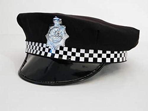 Amazon.com: HMS British Police Hat with Badge, Black, One Size: Costume ...