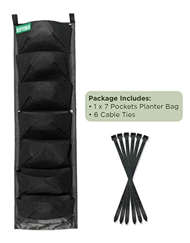 KOYOBO | Vertical Garden | Vertical Hanging Planter, 7 Pocket Vertical ...