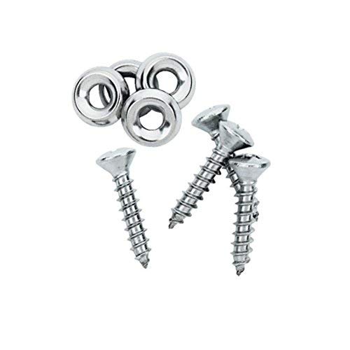 4 Pack #8 Saddle Screws 1" With Washers Stainless Steel: Amazon.com ...