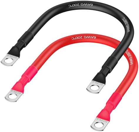 Amazon.com: EXTRACTME Power Battery Cable, 6 AWG 12 Inch Flexible ...