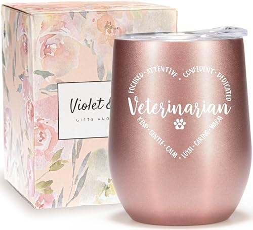 Amazon.com | Veterinary School Gifts 12oz Wine Glass Tumbler Cup Vet ...