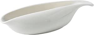 Saucer 220ml Ceramic Sauce Boat ，Easy Pour Gravy Sauce Boat for Salad ...