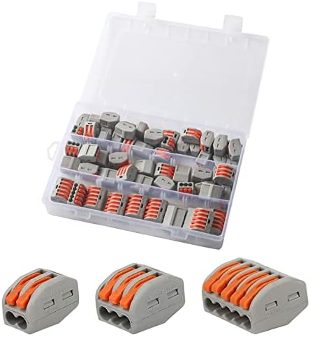 mosegor 60Pcs Lever Wire Nut Connectors Kit,Compact Splicing Quick ...