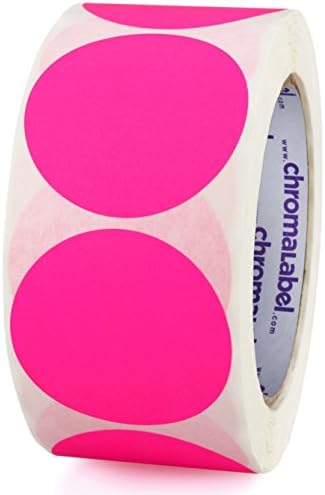 Amazon.com : ChromaLabel 2 Inch Round Label Permanent Color Code Dot ...