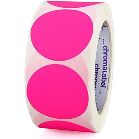 Amazon.com : ChromaLabel 2 Inch Round Colored Stickers, High Visibility ...