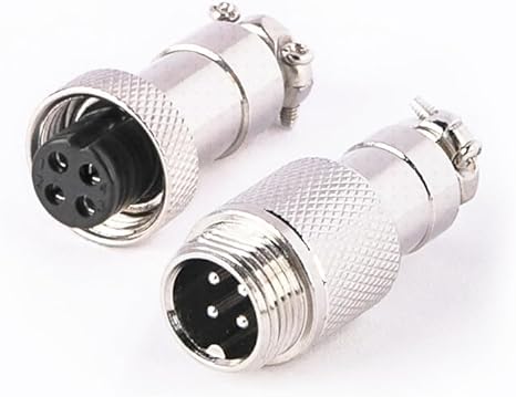 Amazon.com: GX12 Aviation Connector 4 Pin, GX12 Docking Style Circular ...