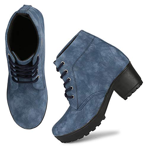 Buy commander shoes Latest Boots for Women and Girls (36 EU)(3 UK)(Blue ...