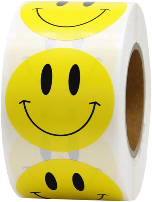 Amazon.com : STARLIBOO Happy Smile Face Stickers for School Reward ...