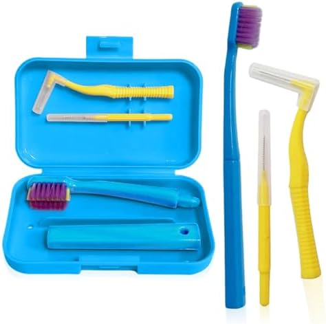 Amazon.com : 3-Pack Dental Care Kit - Angled Orthodontic Toothbrush ...