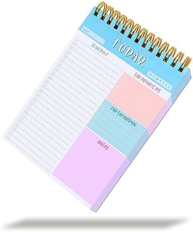 TIESOME 200gsm To Do List Notepads, 50 Sheets Undated Daily to Do ...