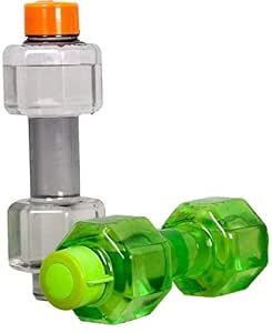 VNS 500ml Plastic Portable Dumble Water Bottle, Multicolour Set of 2 ...