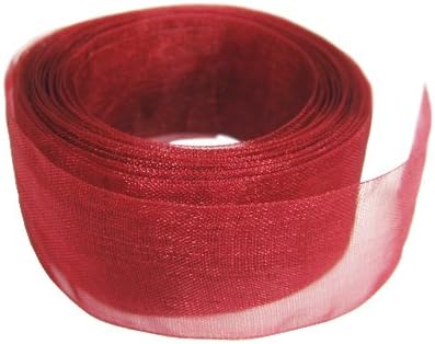 Amazon | インディゴ オーガンジーリボン 25mm PR685 28WI ワイン│ラッピング用品 リボン | リボン・テープ | 文房 ...
