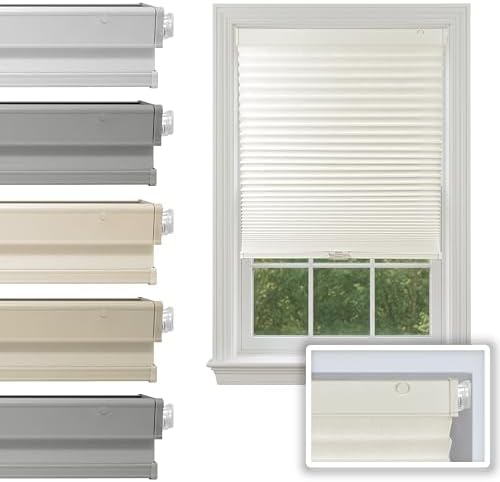 Amazon.com: BlindsAvenue Cordless Cellular Shades, Tension Mount, No ...