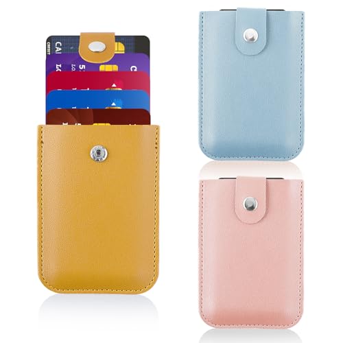Jeffdad 3 Pcs Pull-Out Card Organizer Wallet, Soft Leather RFID ...