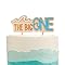Amazon.com: MUWEOL The Big One Wooden Cake Topper - Wave Theme First ...