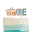 Amazon.com: MUWEOL The Big One Wooden Cake Topper - Wave Theme First ...
