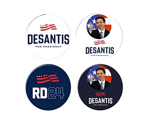 Amazon.com: Ron DeSantis 2024 pins - DeSantis for President buttons - 4 ...