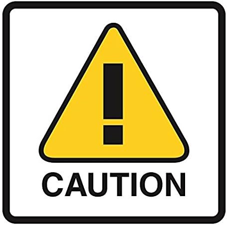 Amazon.com: Large 9x12 - 6 Pack - Sticker Caution Yellow Triangle ...