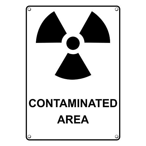 Amazon.com: Weatherproof Plastic Vertical Contaminated Area Sign with ...
