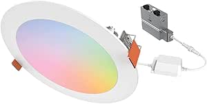 HLB6099WZRGBWMWR: HALO 6” Smart Wi-Fi Slim Canless LED Downlight ...