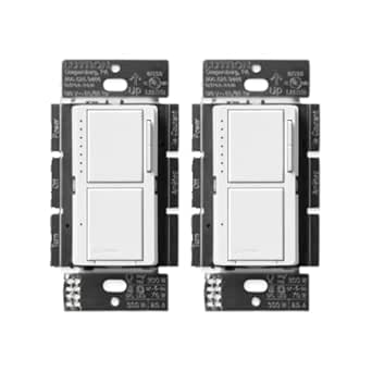 Lutron Maestro LED+ Dual Dimmer and Switch | 75-Watt LED Bulbs/2.5A Fans, Single-Pole, MACL ...
