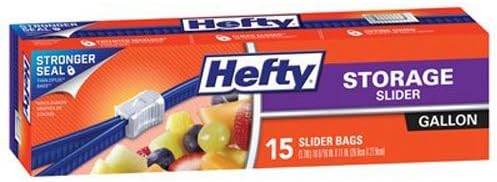 Amazon.com: Hefty Slider Storage Bags, Gallon Size, 30 Count (Pack of 4 ...