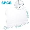 SHUESS 6 Pcs A4 Acrylic Sign Holder - Landscape Display Stand - 11.6 x ...