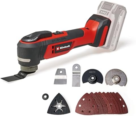 Einhell Professional Power X-Change Cordless Multi Tool - 18V Brushless Power Tool for Wood ...
