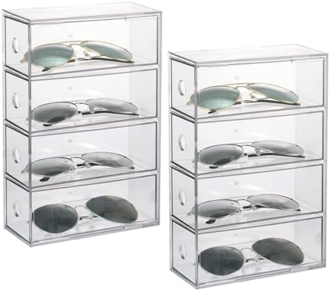 Amazon.com: Hipiwe Acrylic Sunglasses Organizer, 2 Pack Glasses Case ...