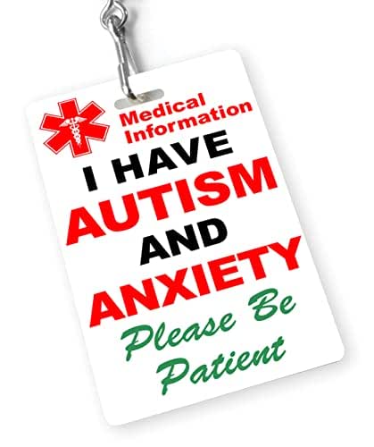 I Have Autism And Anxiety Autistic Hidden Disability Information Card ...