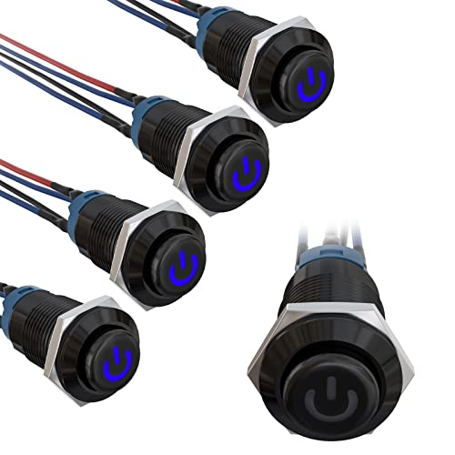 Snapklik.com : STARELO 5PCS 12mm Latching LED Push Button Switch Mini ...