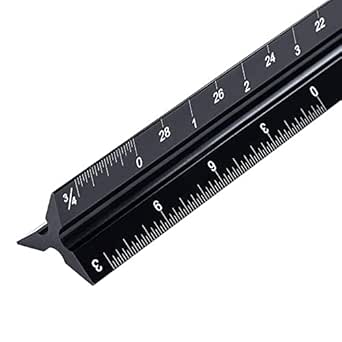 Amazon.com : Shalipa 12 "Architectural Scale Ruler Aluminum, Metric ...