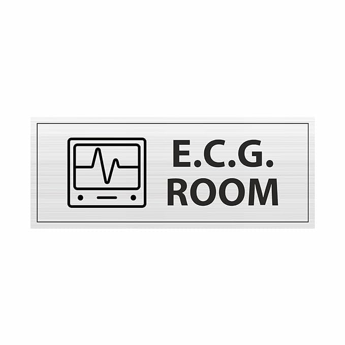 E.C.G ROOM Sign Board Stainless Steel Size 8.25 X 3.25 Inch* Pack Of 1 ...