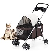 Amazon | Petmoon ペットカート 猫犬兼用 バギー 多頭用 カート 小型犬 中型犬 360°回転 犬用ベビーカー 3way 折りたたみ 四輪 介護用 お出かけ 軽量 組み立て簡単 ...