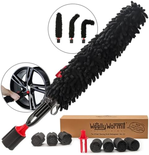 Amazon.com: Woollywormit Wheel Cleaning Brush Car Detailing Kit - Rim ...