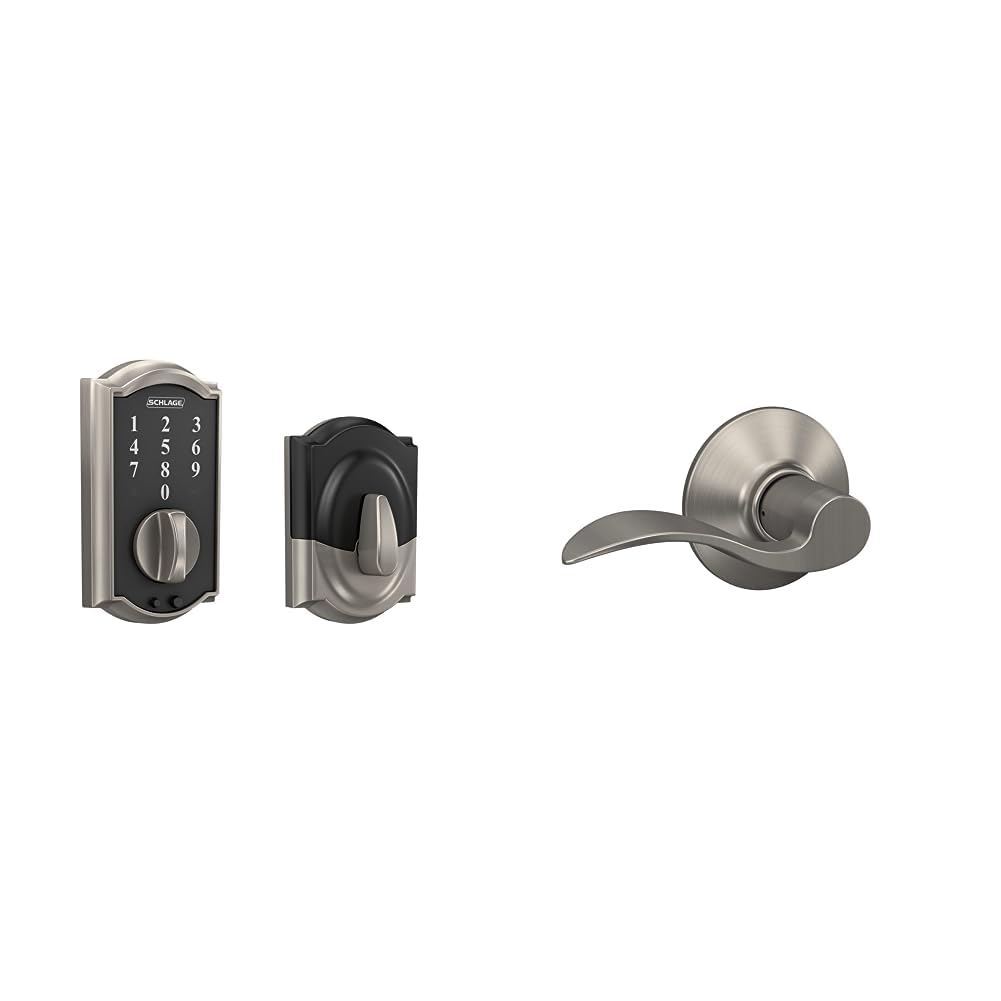 Amazon.com: Schlage BE375 CAM 619 Touch Camelot Deadbolt, Electronic ...