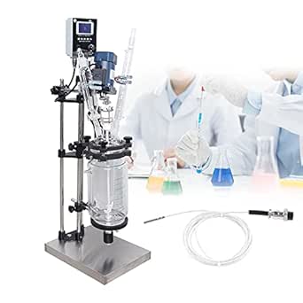 3L Glass Reactor,Jacketed Double Layer Reactor,Chemical Reaction Unit ...