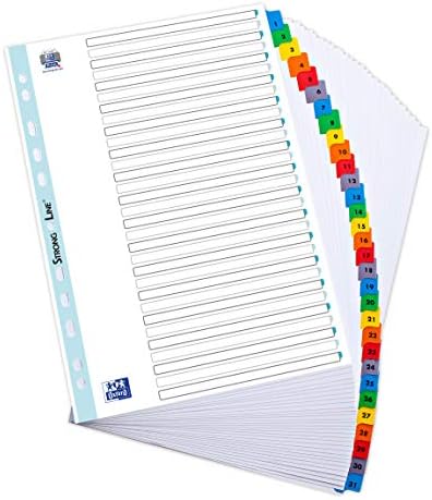 Elba 100204629 A4 Extra-wide Mylar Index - Multi Coloured : Amazon.co ...