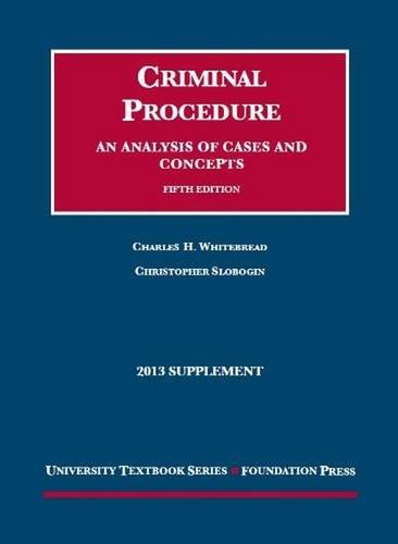 Buy Criminal Procedure, an Analysis of Cases and Cocepts (University ...