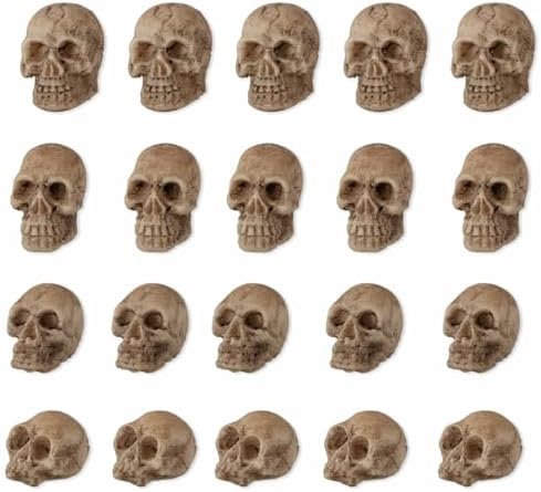 Amazon.com: 20pcs Mini Skull Heads - Tiny Skulls & Skeleton Miniatures ...