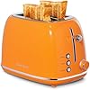 Amazon.com: Roter Mond 2 Slice Toaster Retro Stainless Steel with Bagel ...