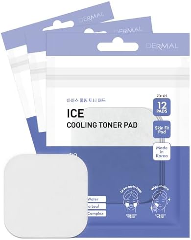 Amazon.com : DERMAL Ice Cooling Toner Pad - Korean Soothing & Hydrating ...
